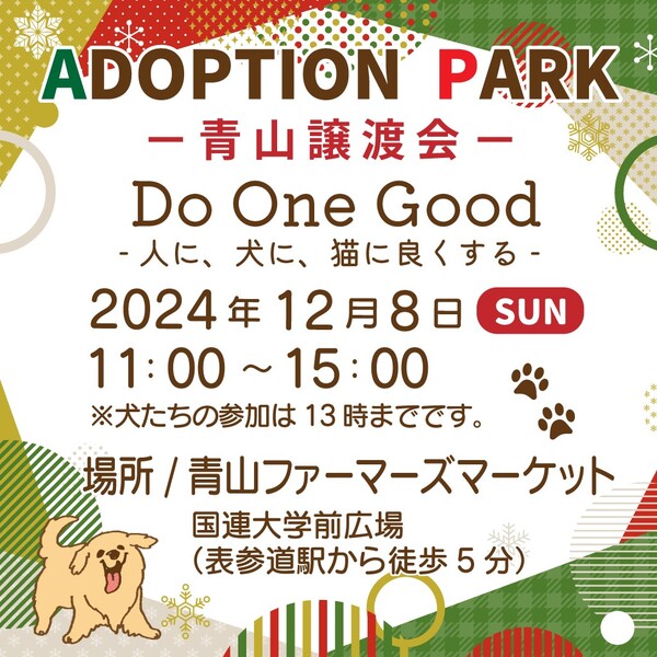 12/8（日）Adoption Park 青山譲渡会｜いつでも里親募集中